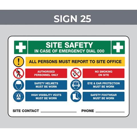 Safety Signage Sales Online - Size 450 x 300mm – Temp Fence Super Store