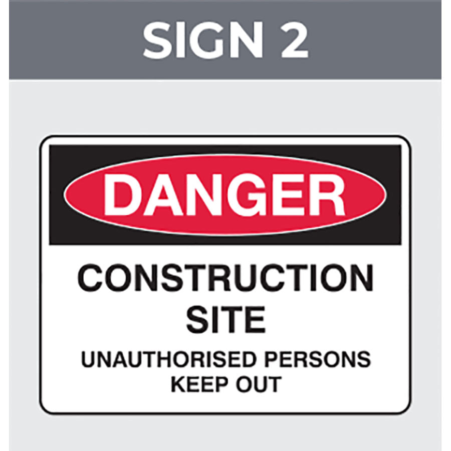 Safety Signage Sales Online - Size 450 x 300mm – Temp Fence Super Store