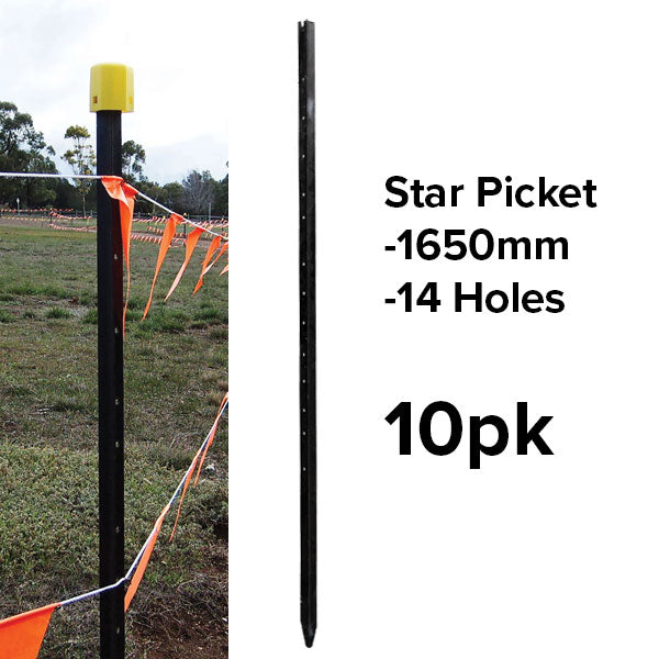 Star Pickets (Black) for Sale – Temp Fence Super Store